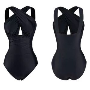 Swim | Sexy Monokini One Piece Swimsuit Cross Wrap Black | Poshmark